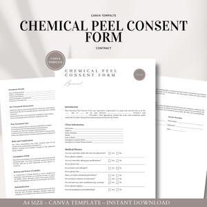 Chemical Peel Consent Form and Agreement Canva Template - Professional ...