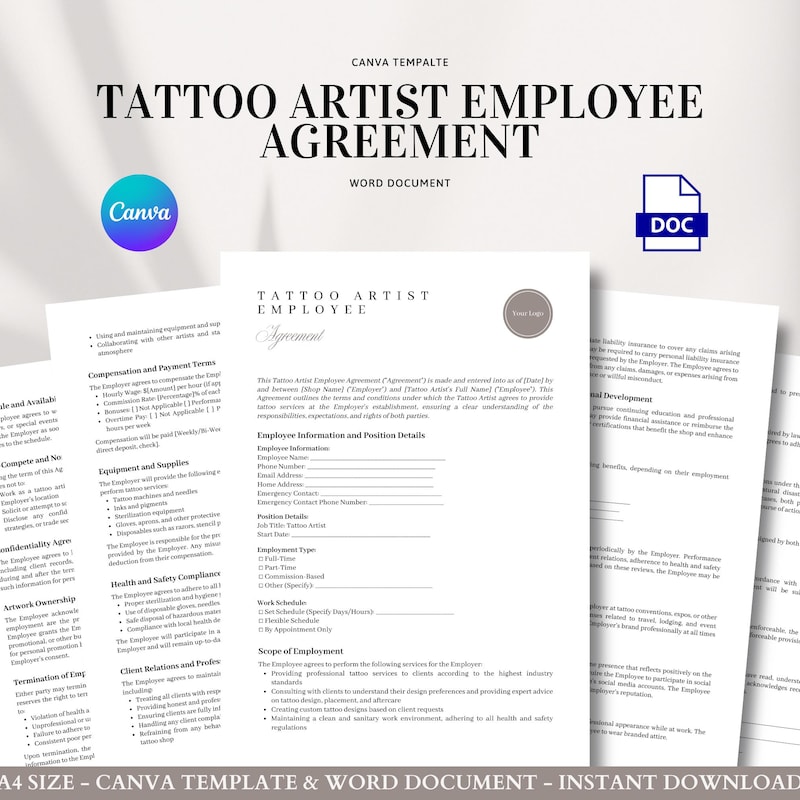 Tattoo Contracts - Etsy