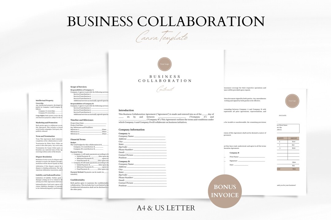 Business Collaboration Agreement Template Professional Partnership ...