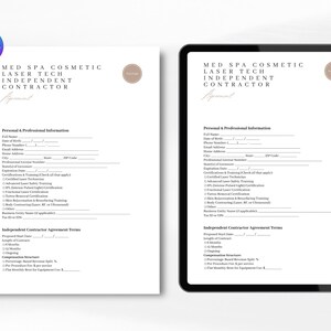 Medical Spa Contract Template | Cosmetic Laser Tech Independent ...