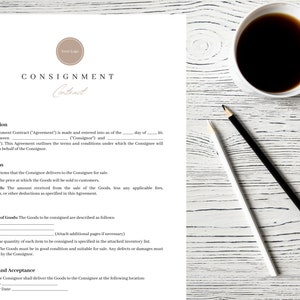 Consignment Contract Template Professional Agreement for Consignment ...