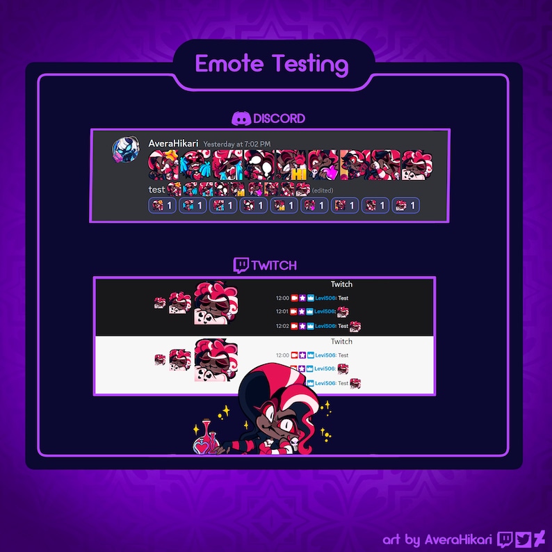 Hazbin Hotel / Velvette Series 1 Emote Pack (9) | DISCORD & TWITCH ...