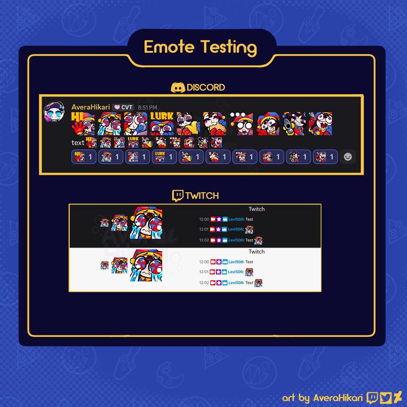 TADC Pomni Series 1 Emote Pack (9) DISCORD & TWITCH Emotes - Etsy