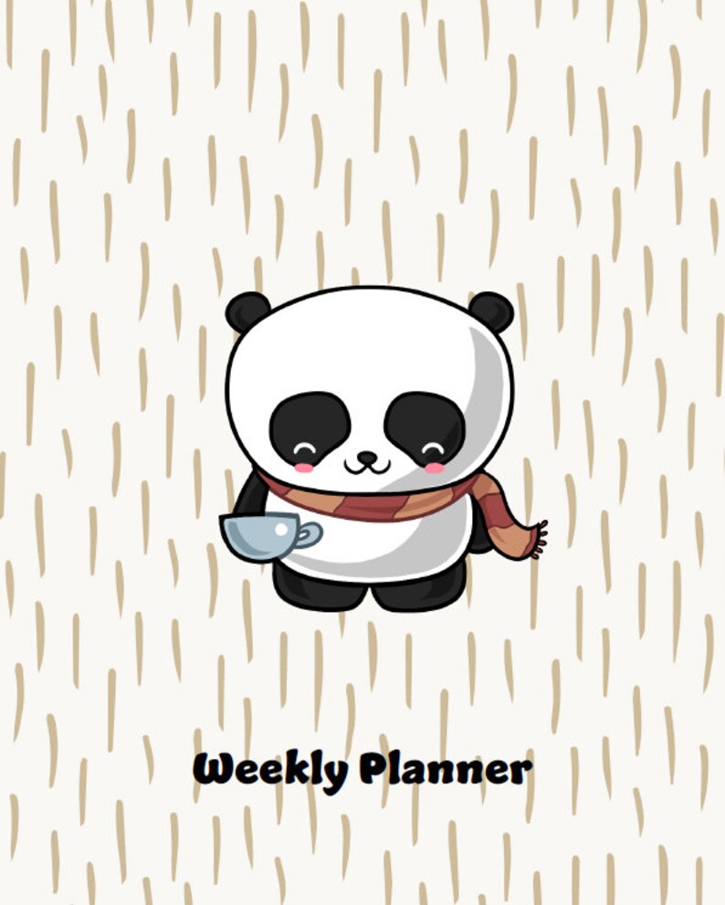 Weekly Printable Panda Planner - Etsy