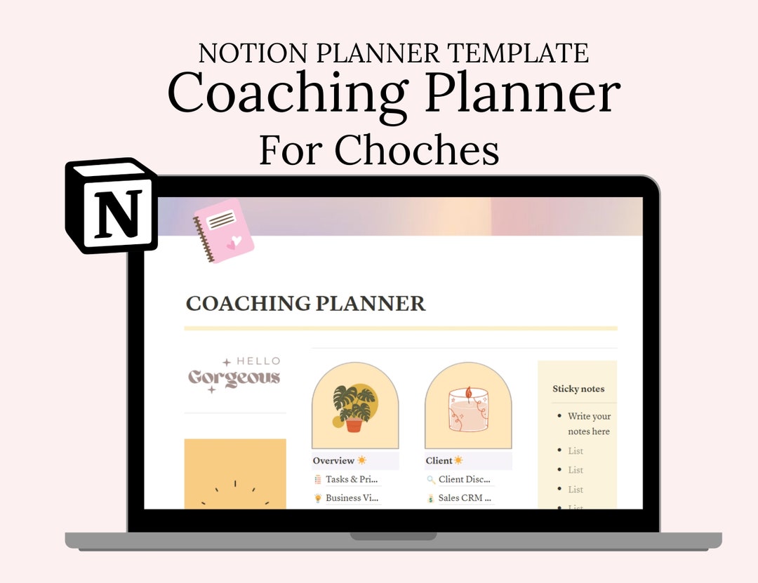 Notion Template Coaching Client Portal , Notion Coaching Program, Notion Client Tracker, Client ...