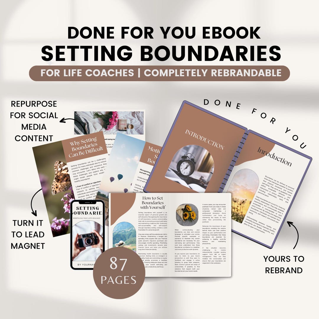 Done for You Setting Boundaries Rebrandable Resellable Coaching Program ...