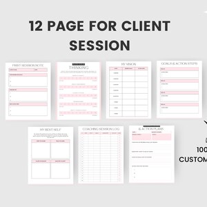Coaching Session Worksheet, Coaching Program Worksheet, Coaching ...