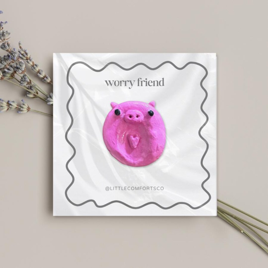 Pig Worry Stone, Handheld Thumb Stone, Stress Relief, Anxiety Relief ...