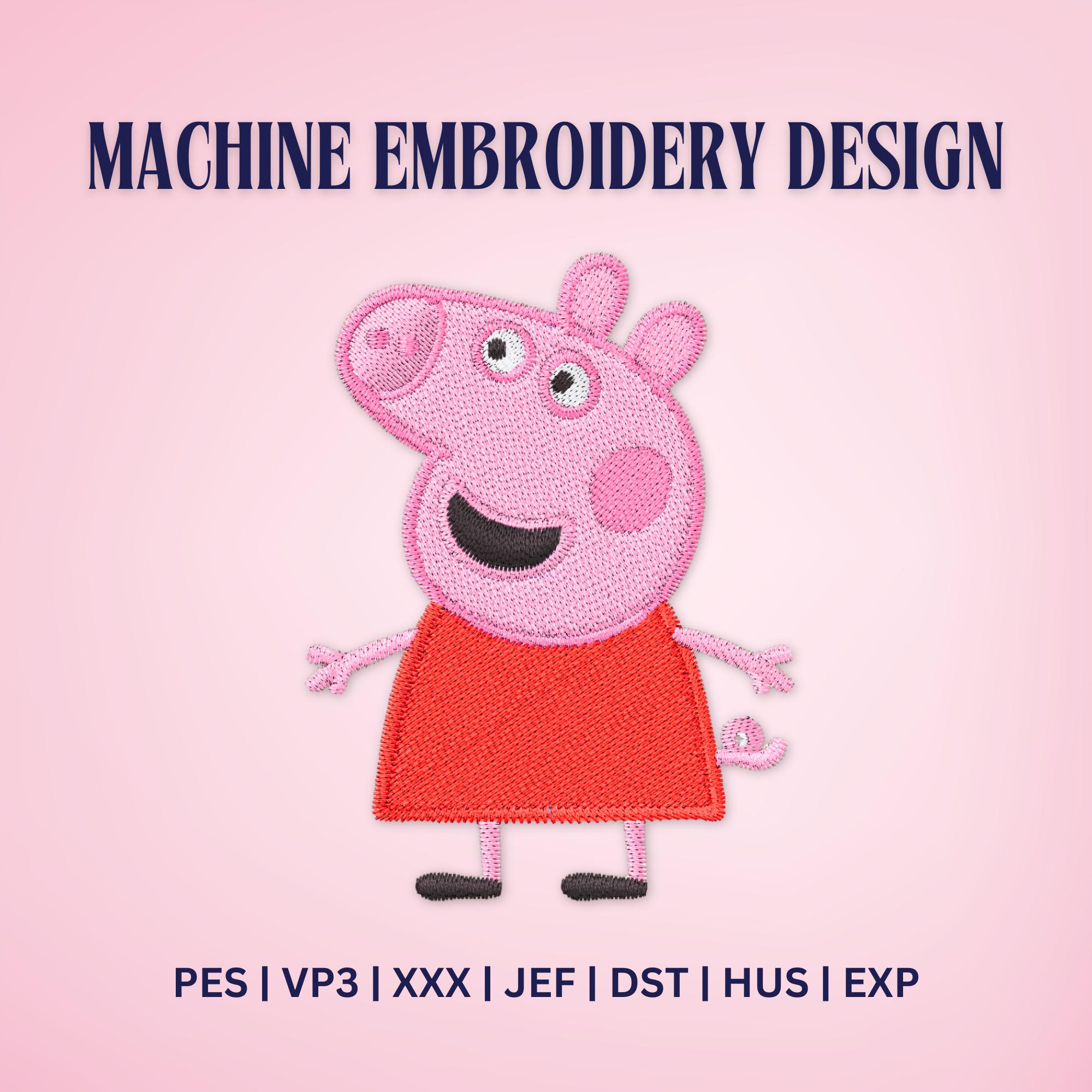 Peppa Pig Embroidery, Kid Peppa Pig Applique, Embroidery Design ...
