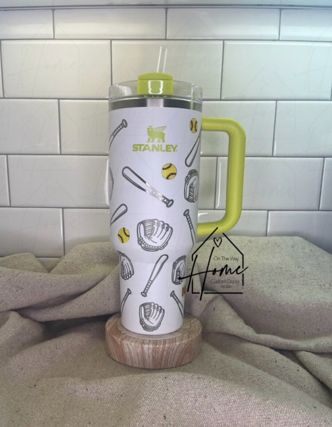 Tennis/softball | Engraved and Hand Painted 40oz STANLEY With Handle ...