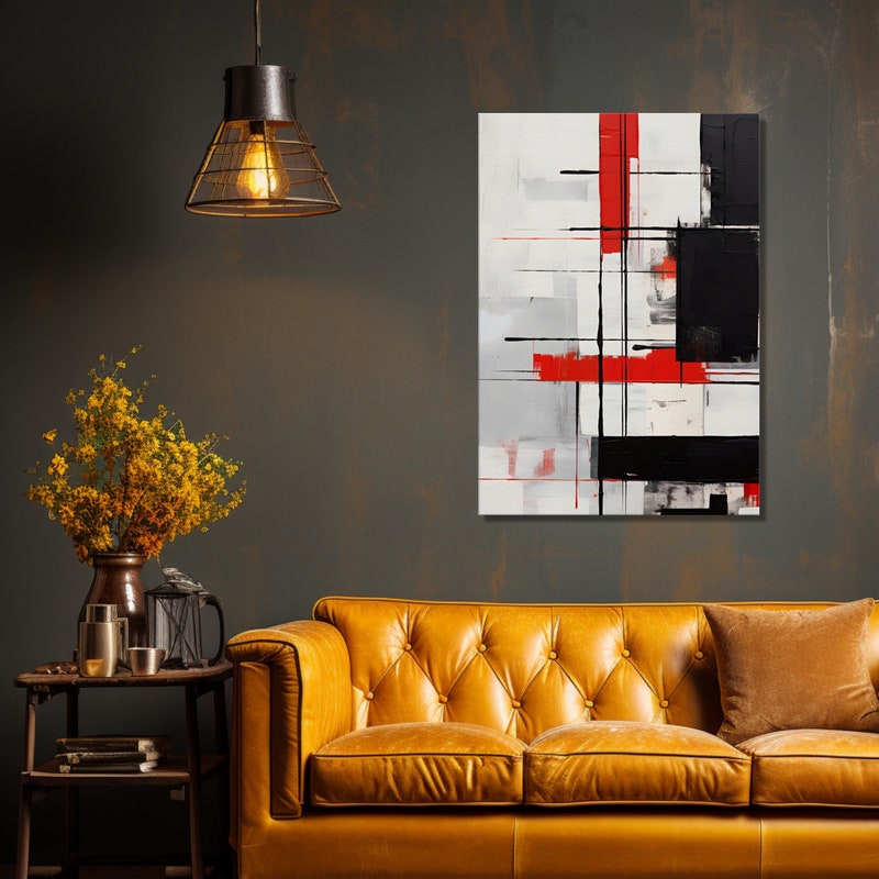 Red and Black Art - Etsy