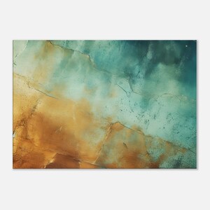 Modern Abstract Painting, Blue & Gold Canvas Art, Elegant Home Decor ...