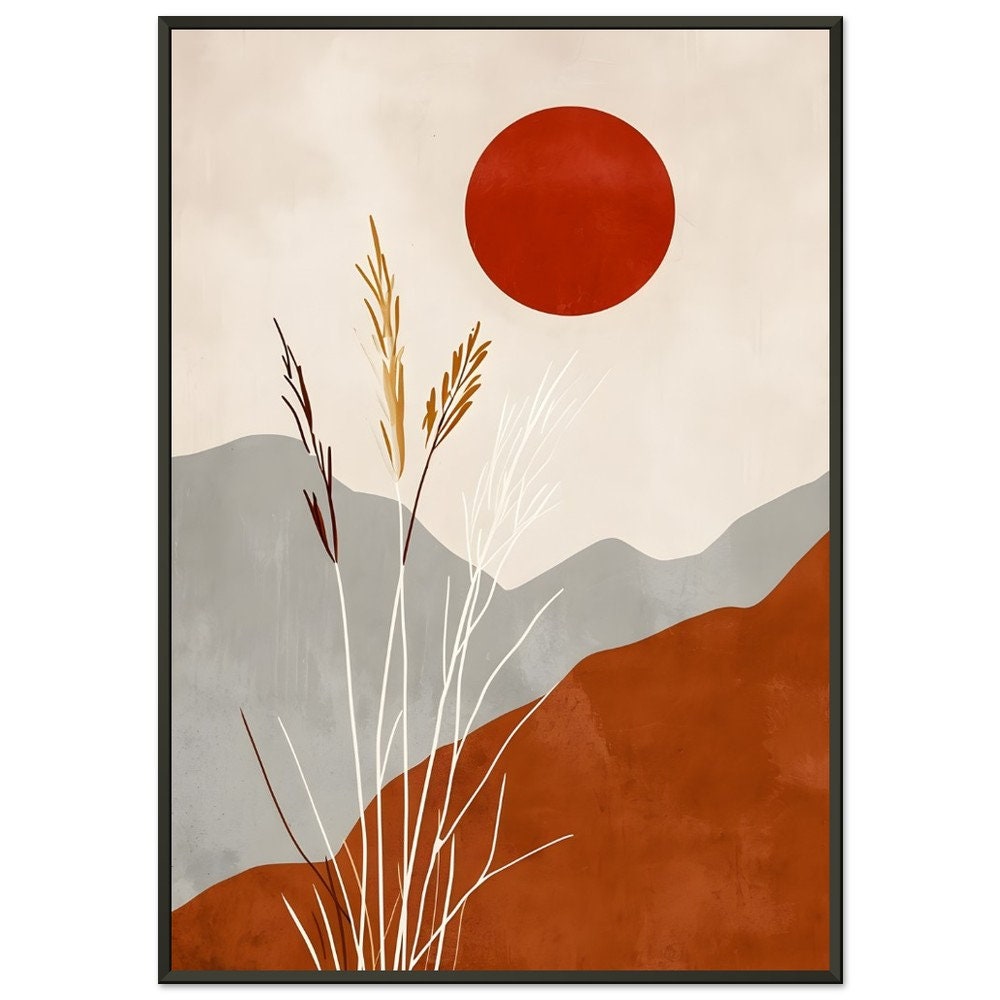 Wabi Sabi Kunst, moderne abstrakte Kunst, minimalistische Japandi Wandkunst, skandinavisch ...