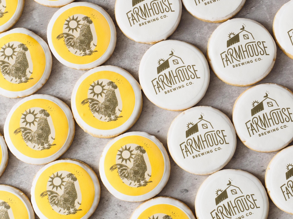 Logo Cookies Corporate Cookies Custom Printed Cookies Branded Cookies ...