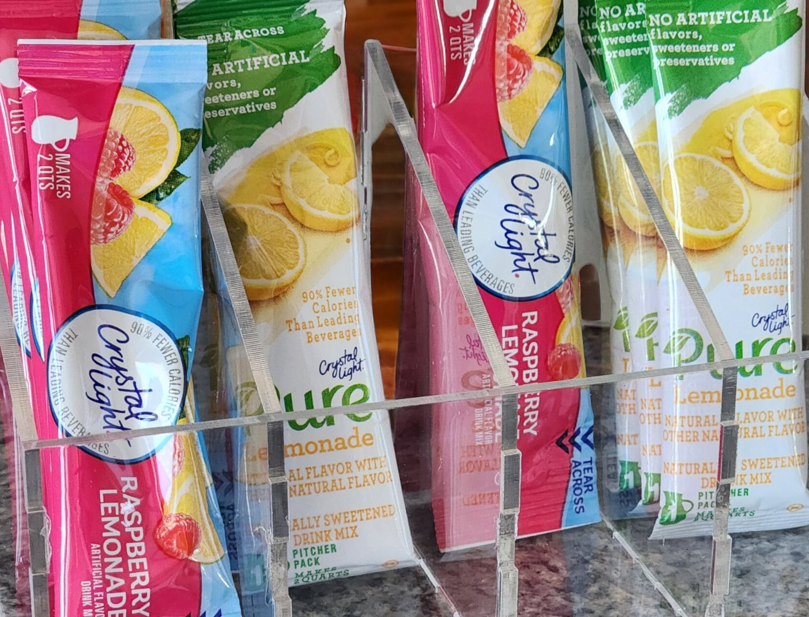 Large Powdered Drink Packet Organizer WIDE 4 Slot Design (more Packets ...