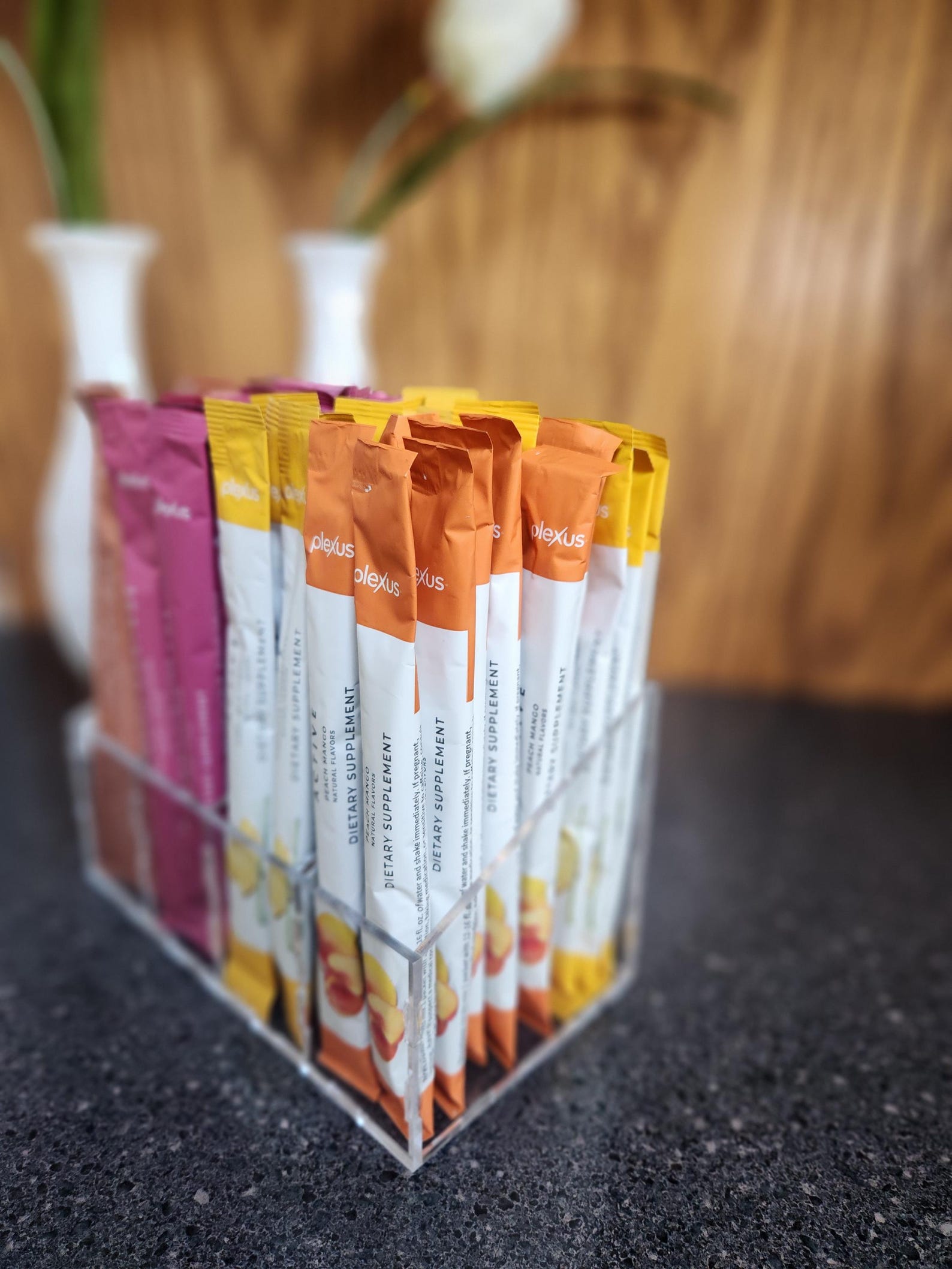 Large Powdered Drink Packet Organizer WIDE 4 Slot Design (more Packets ...