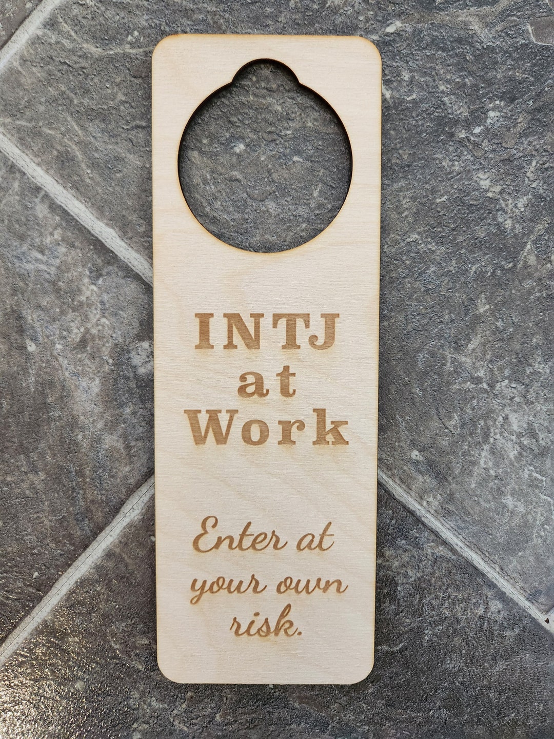 Door Hanger - INTJ at Work ! - Etsy