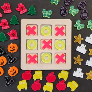 Tic Tac Toe Complete Set of Tokens for All Seasons. - Etsy