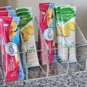 Wide Acrylic Drink Packet Organizer – 4-slot Design - Etsy
