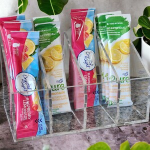 Wide Acrylic Drink Packet Organizer – 4-slot Design - Etsy