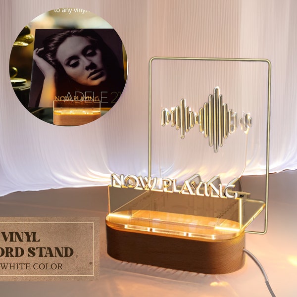 Acrylic Record With Wooden Stand - Etsy