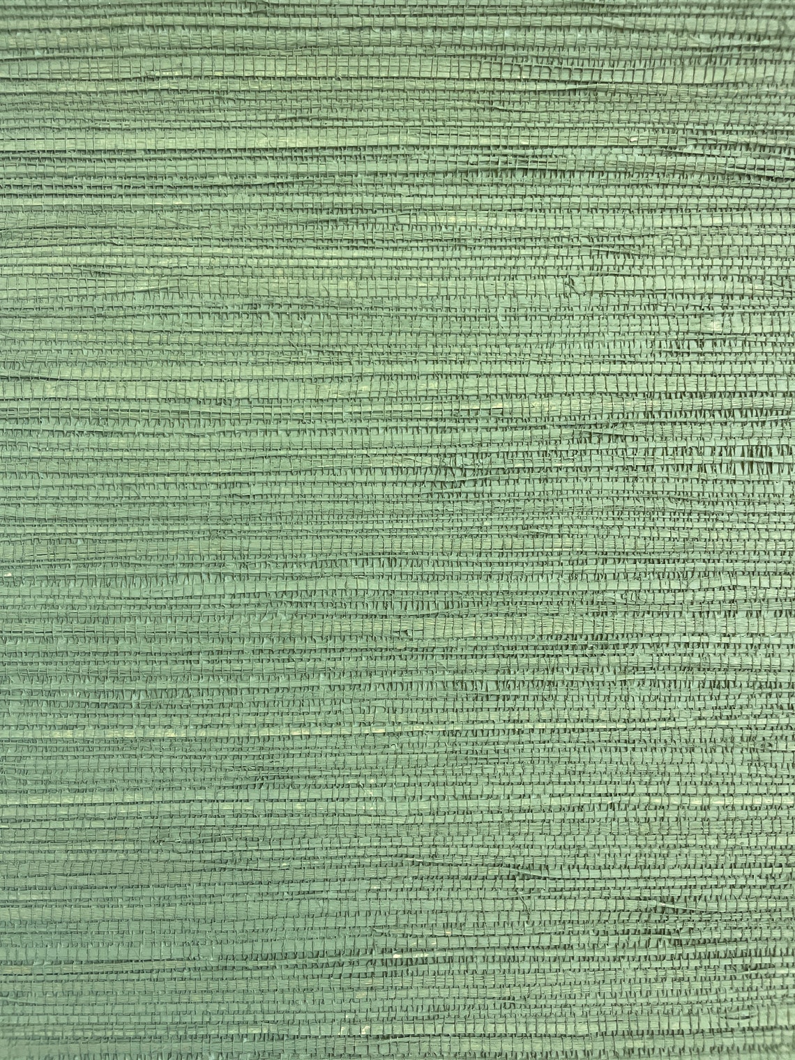 Natural Grasscloth Hemp Wallpaper Painted in Matte Noble Green Color ...