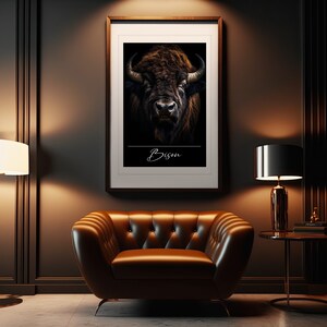 Bison Wall Art Printable Rustic Wall Decor Animals Farmhouse Decor ...