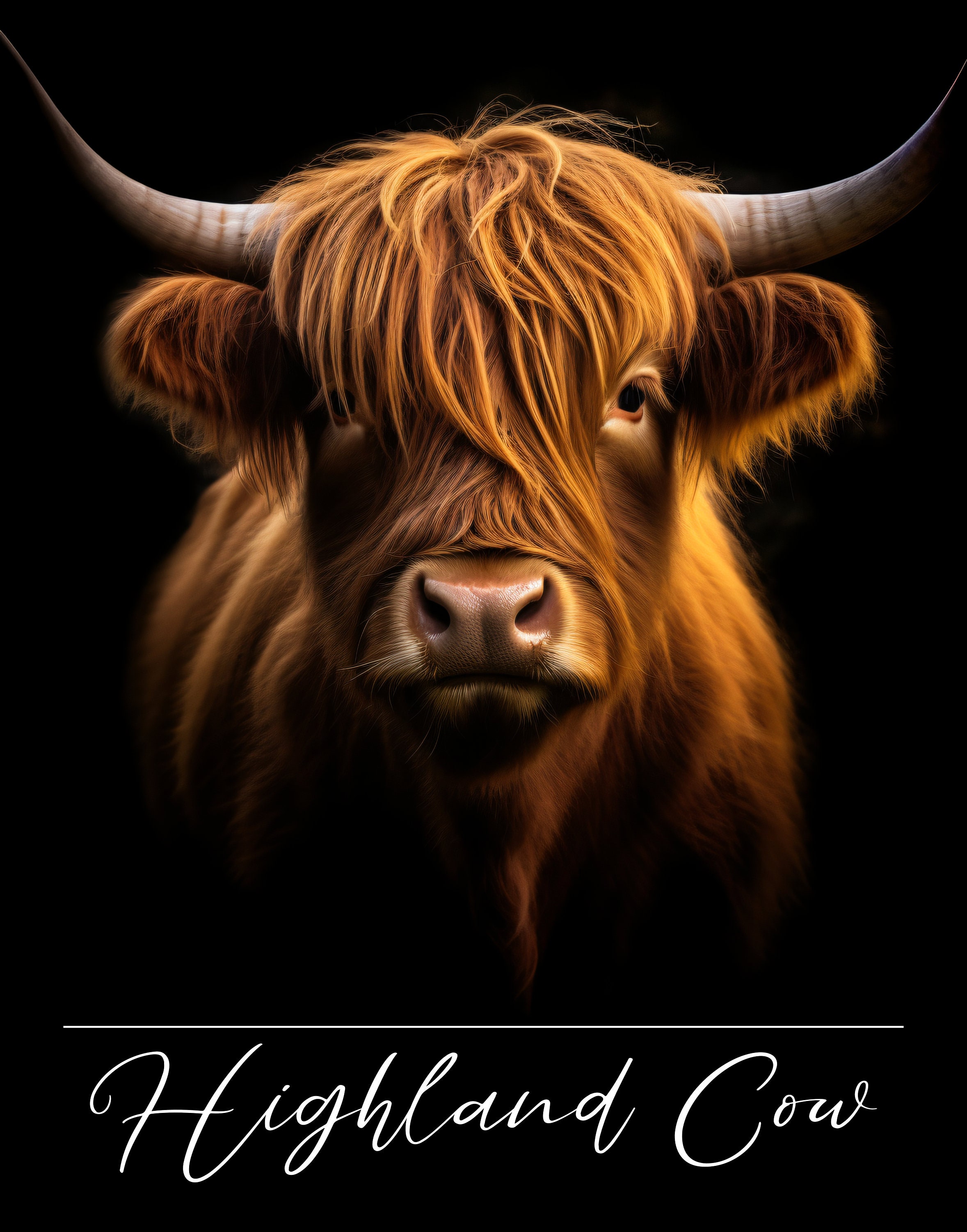 Highland Cow Wall Art Printable Rustic Wall Decor Animals Farmhouse ...