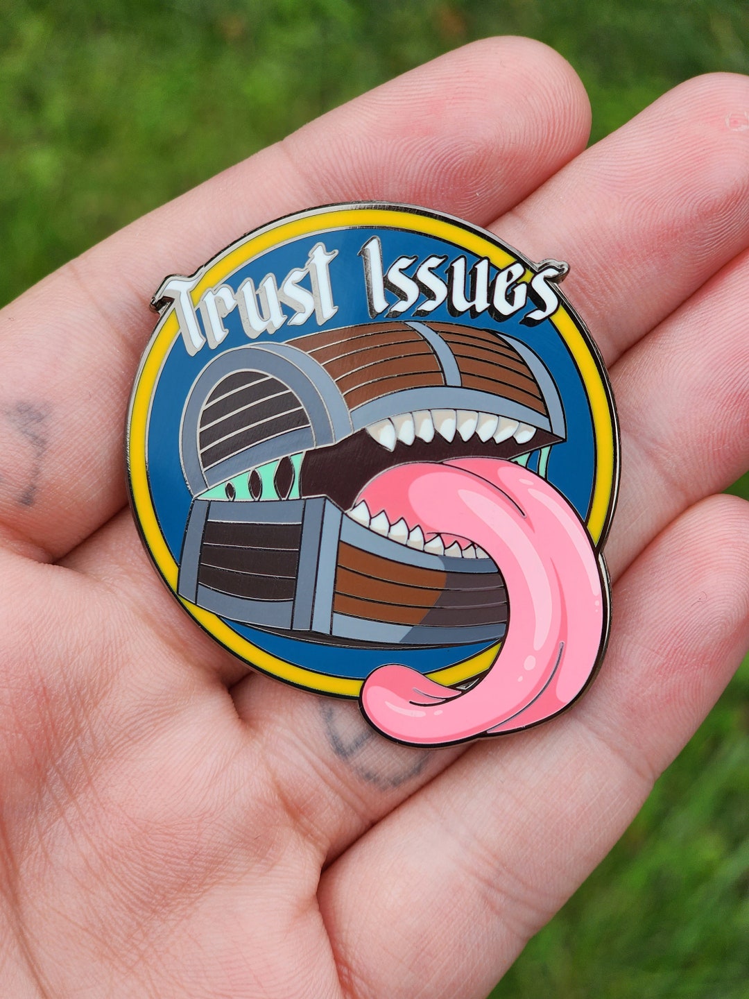 Trust Issues Mimic Hard Enamel Pin - Etsy