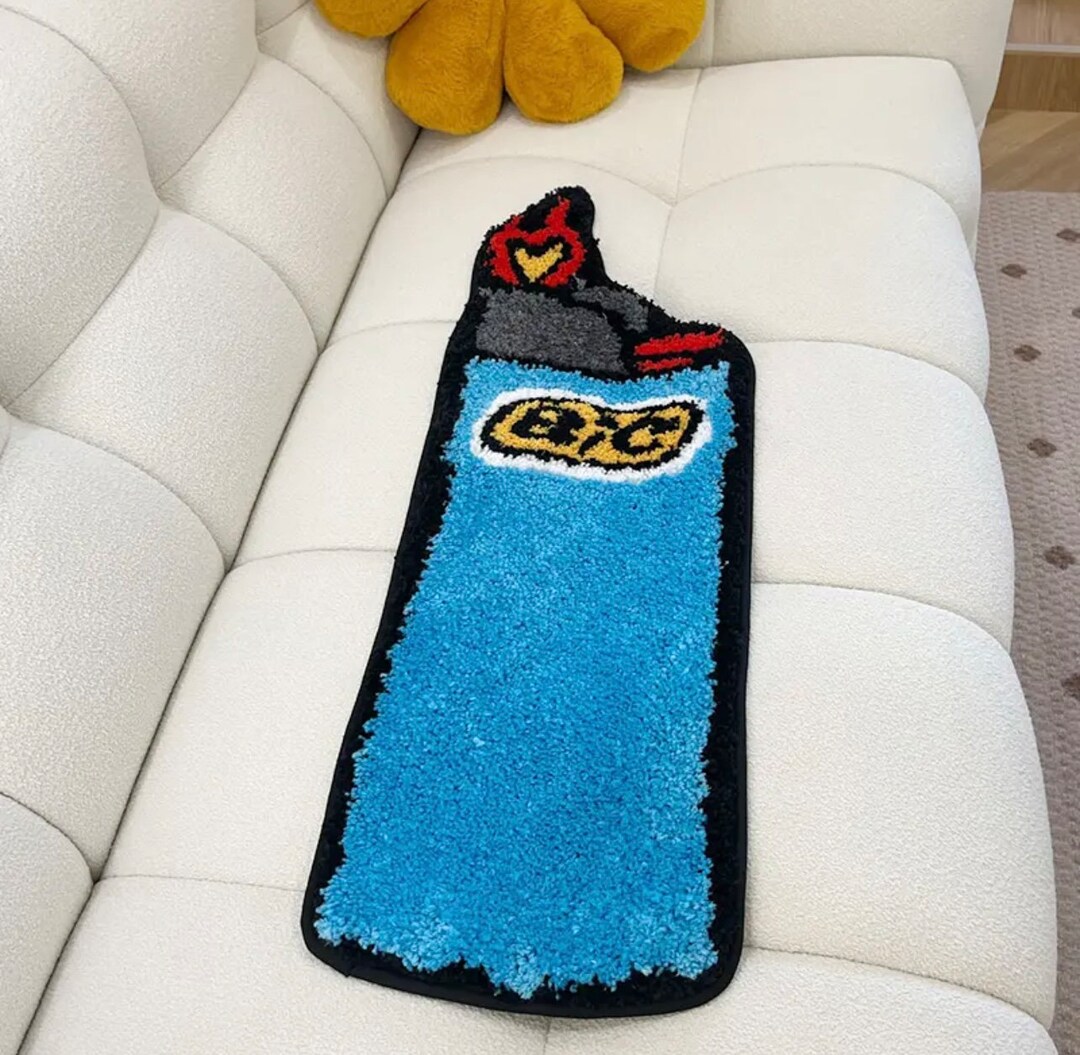 Retro Fluffy Bic Lighter Tufted Rug for Styling Your Bedroom - Etsy