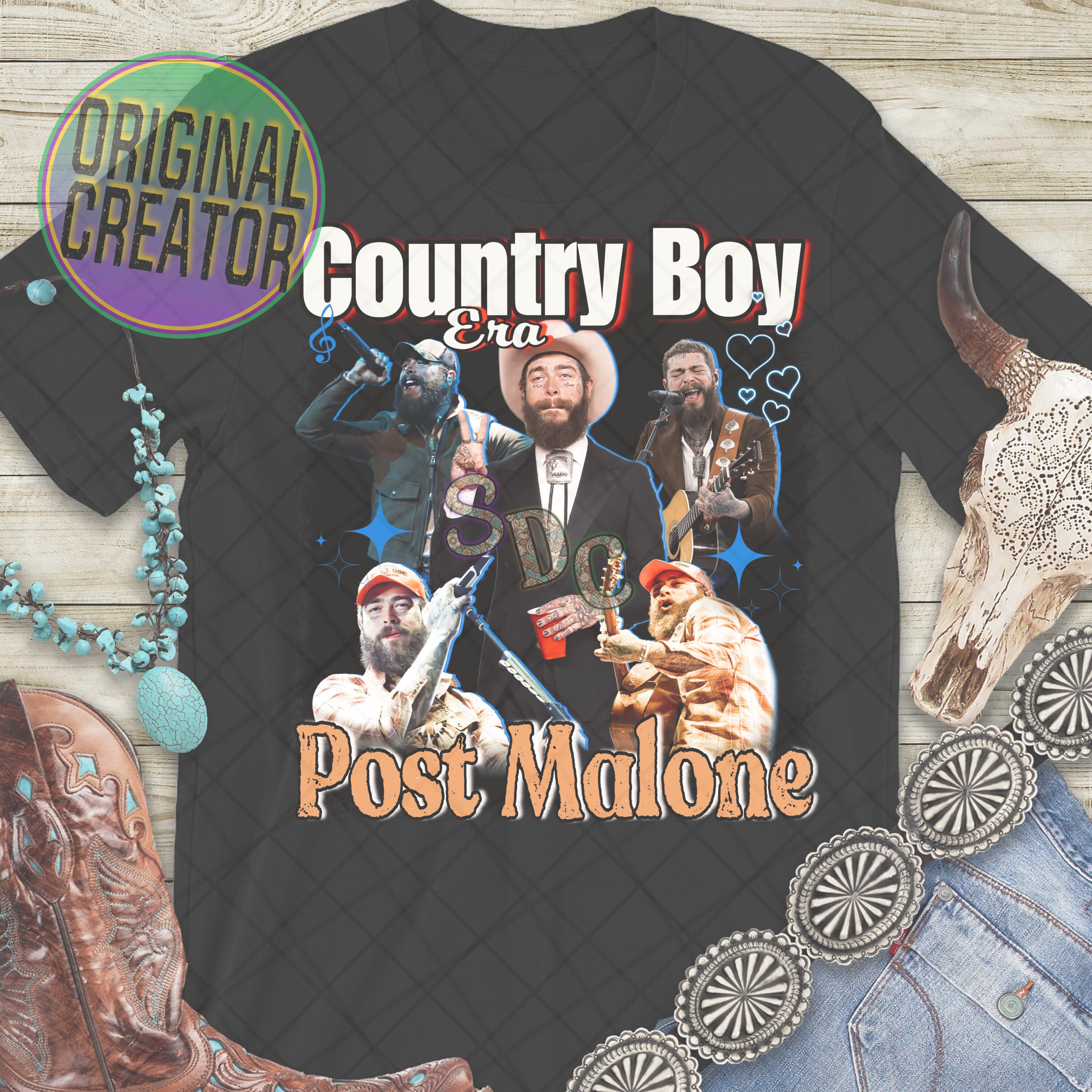 Country Boy Era Post Malone Sublimation, Country Music Png, Post Malone ...