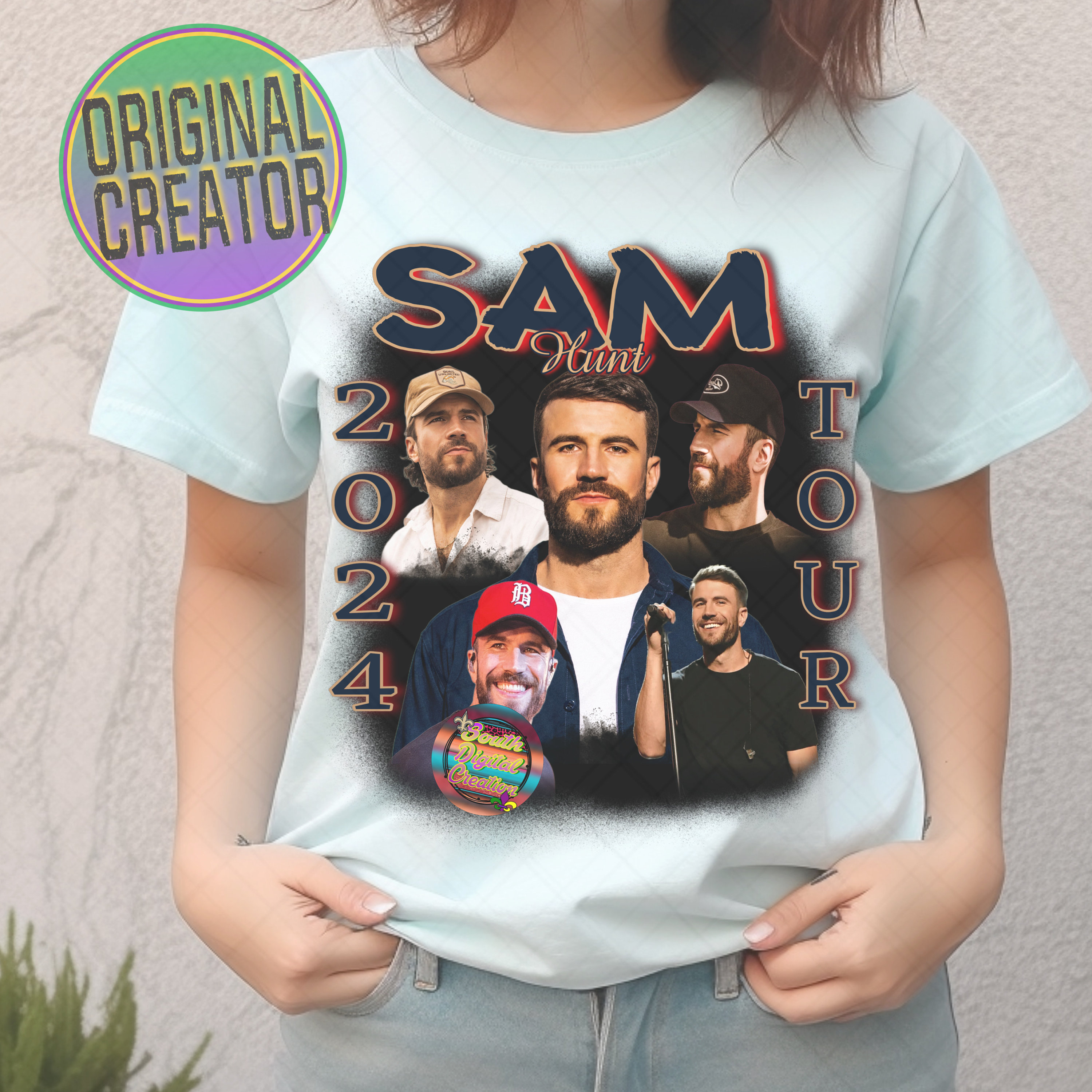 Sam Hunt 2024 Tour Sublimation Png Dtf, Sam Hunt Sublimation, 2024 Sam ...