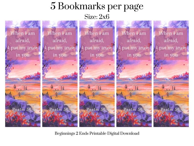 2024 Year Text Bookmark Printable Scripture Digital Bookmark Variety 25 ...