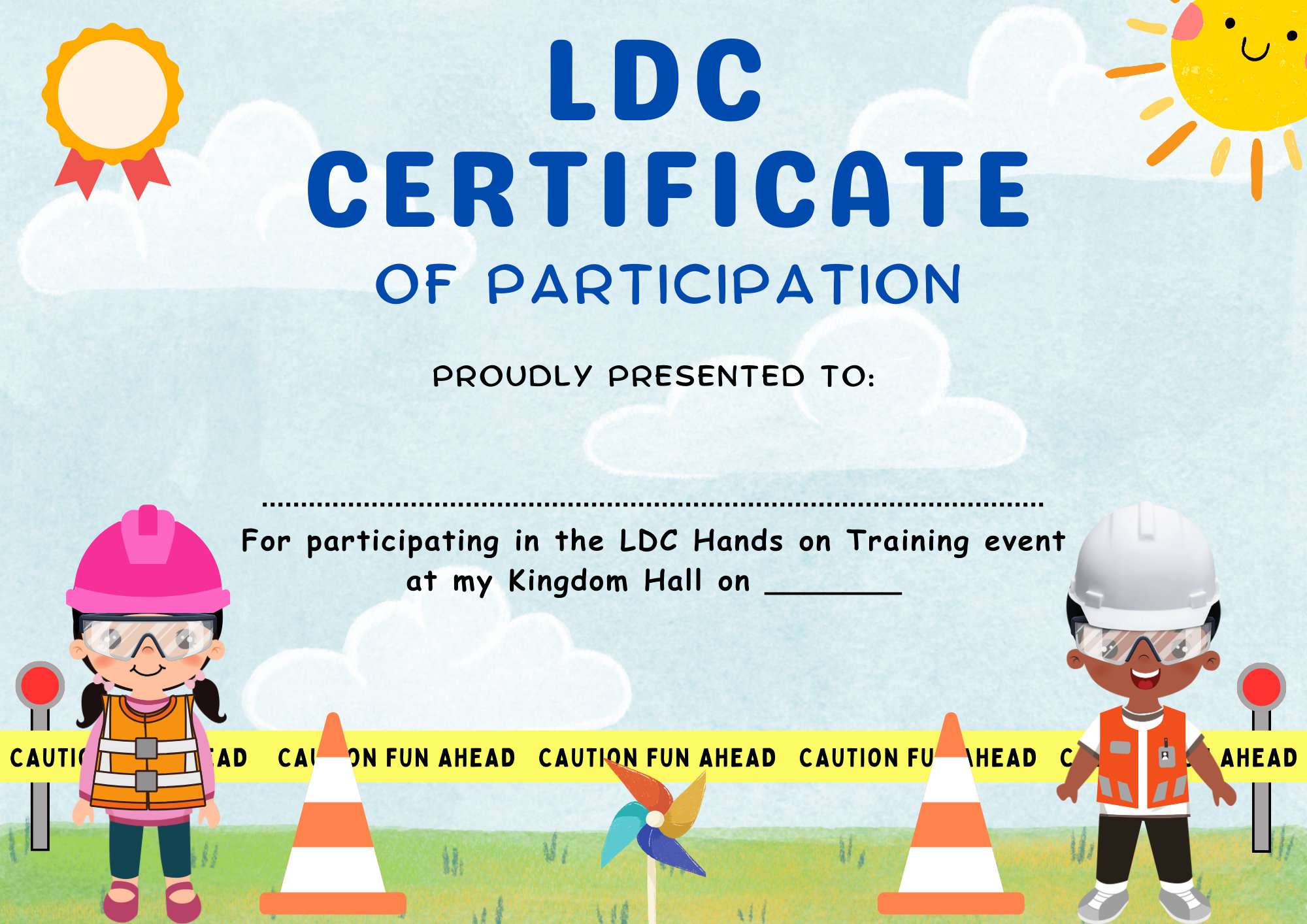 LDC Kids Certificate LDC Digital Download Printable LDC Maintenance ...