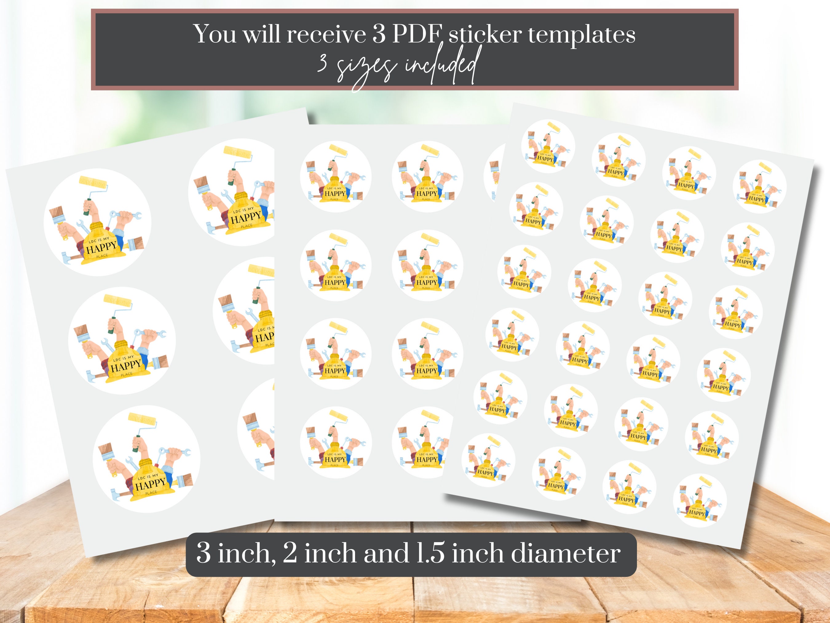 LDC Clipart Kids Art Round LDC Sticker Digital Download Painting Crew ...