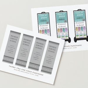 2025 Pioneer School Bookmark Printable | Digital Variety Pack | PSS PDF ...