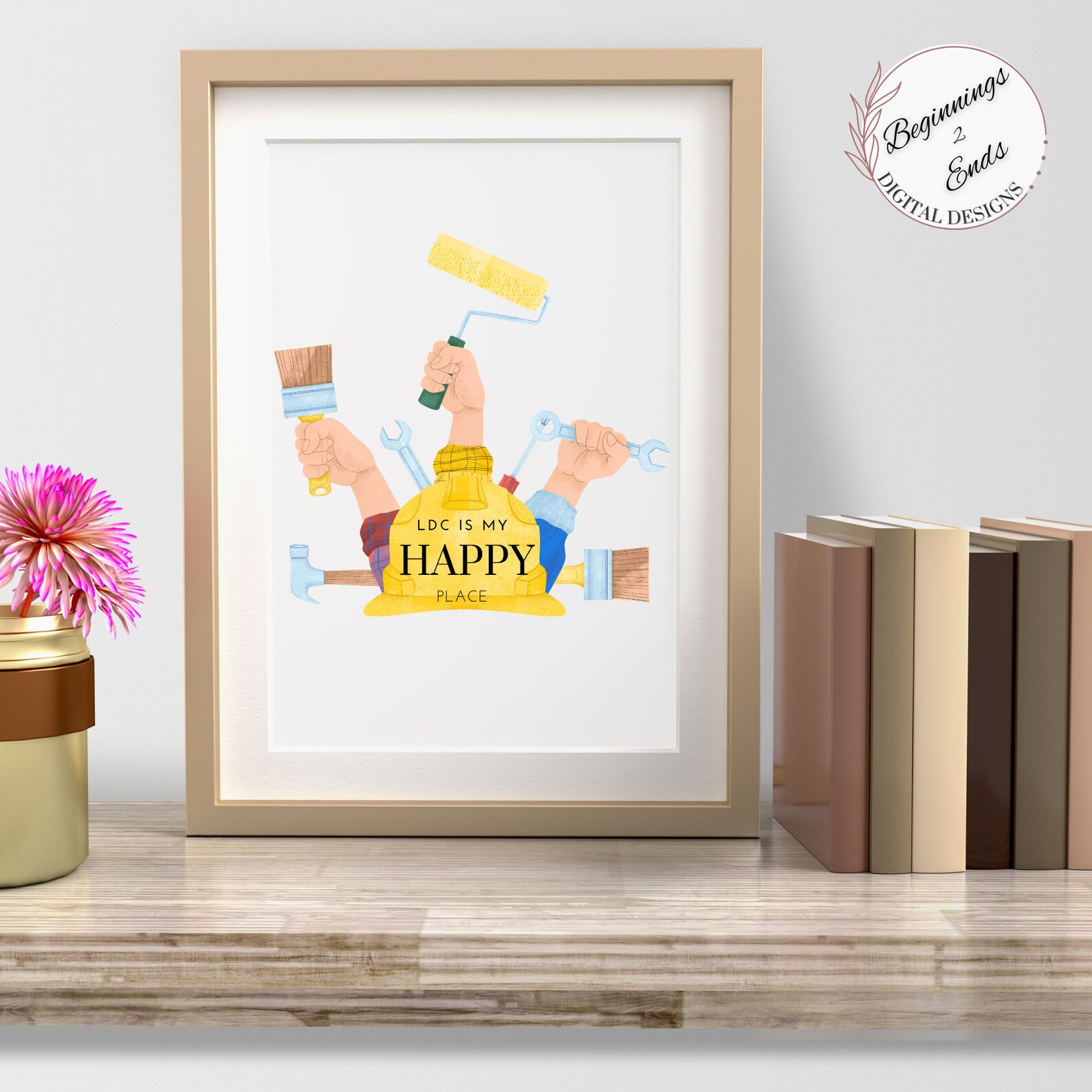 LDC Clipart Kids Art Round LDC Sticker Digital Download Painting Crew ...