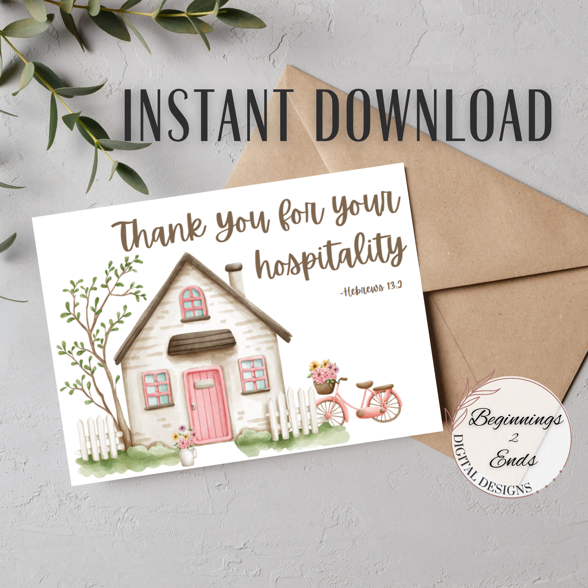 Printable Thank You Hospitality Card for 2024 Special Convention - Etsy