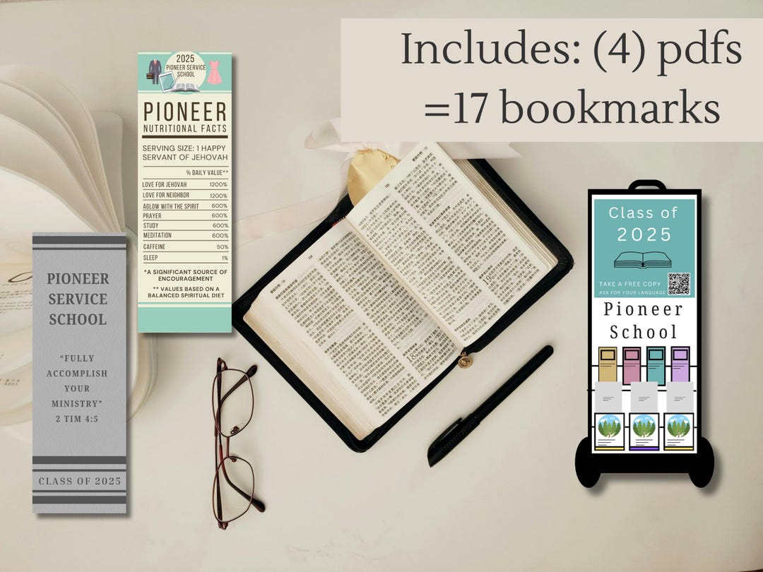 2025 Pioneer School Bookmark Printable Digital Variety Pack PSS PDF ...