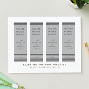 2025 Pioneer School Bookmark Printable | Digital Variety Pack | PSS PDF ...
