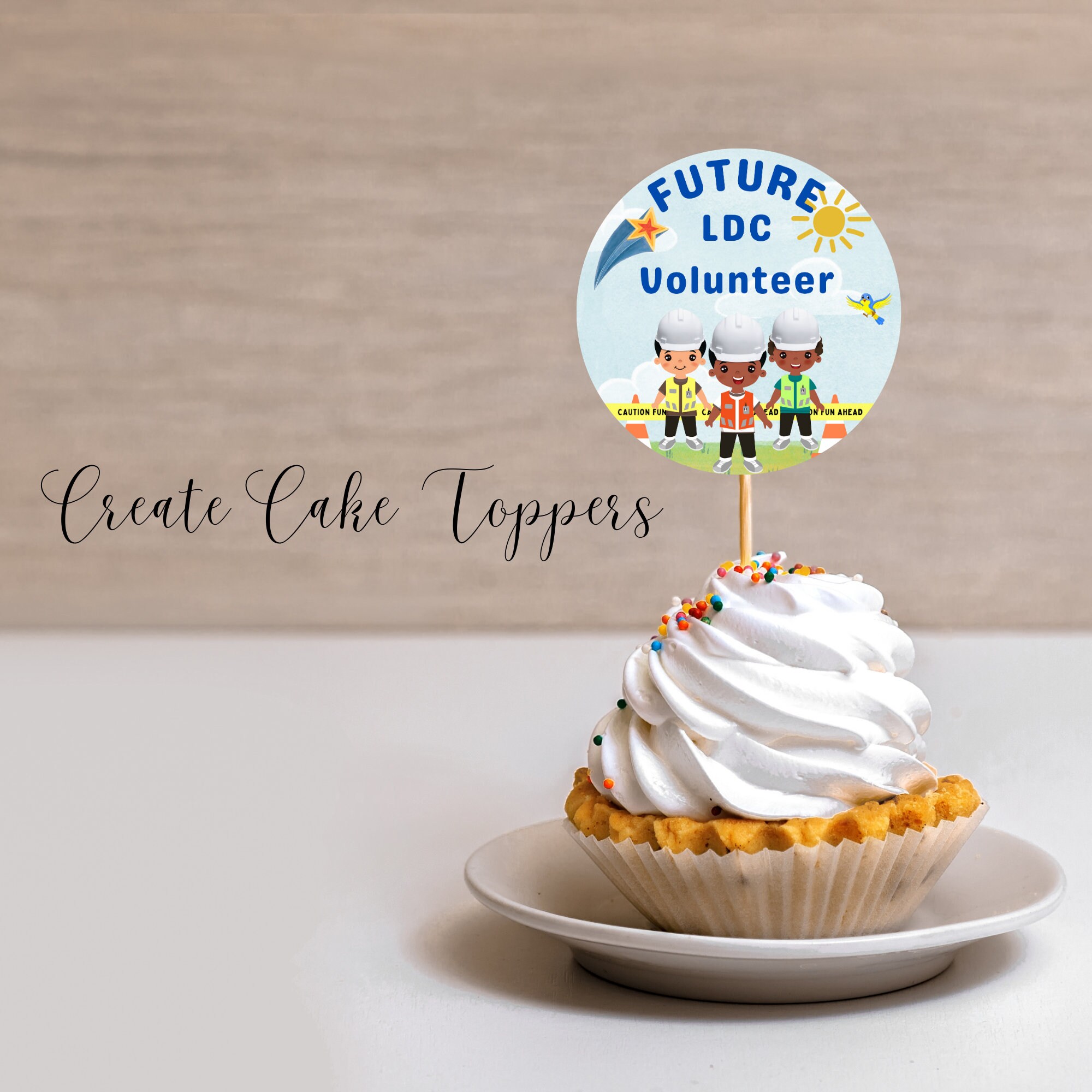 Printable LDC Stickers Button Pins Kids Colorful Clipart LDC Digital ...