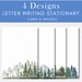 Mountain Scene Letter Writing Stationary Printable Download A4 Lined ...