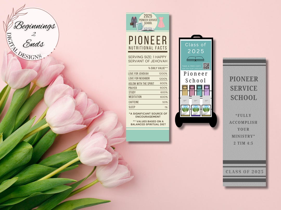 2025 Pioneer School Bookmark Printable | Digital Variety Pack | PSS PDF ...