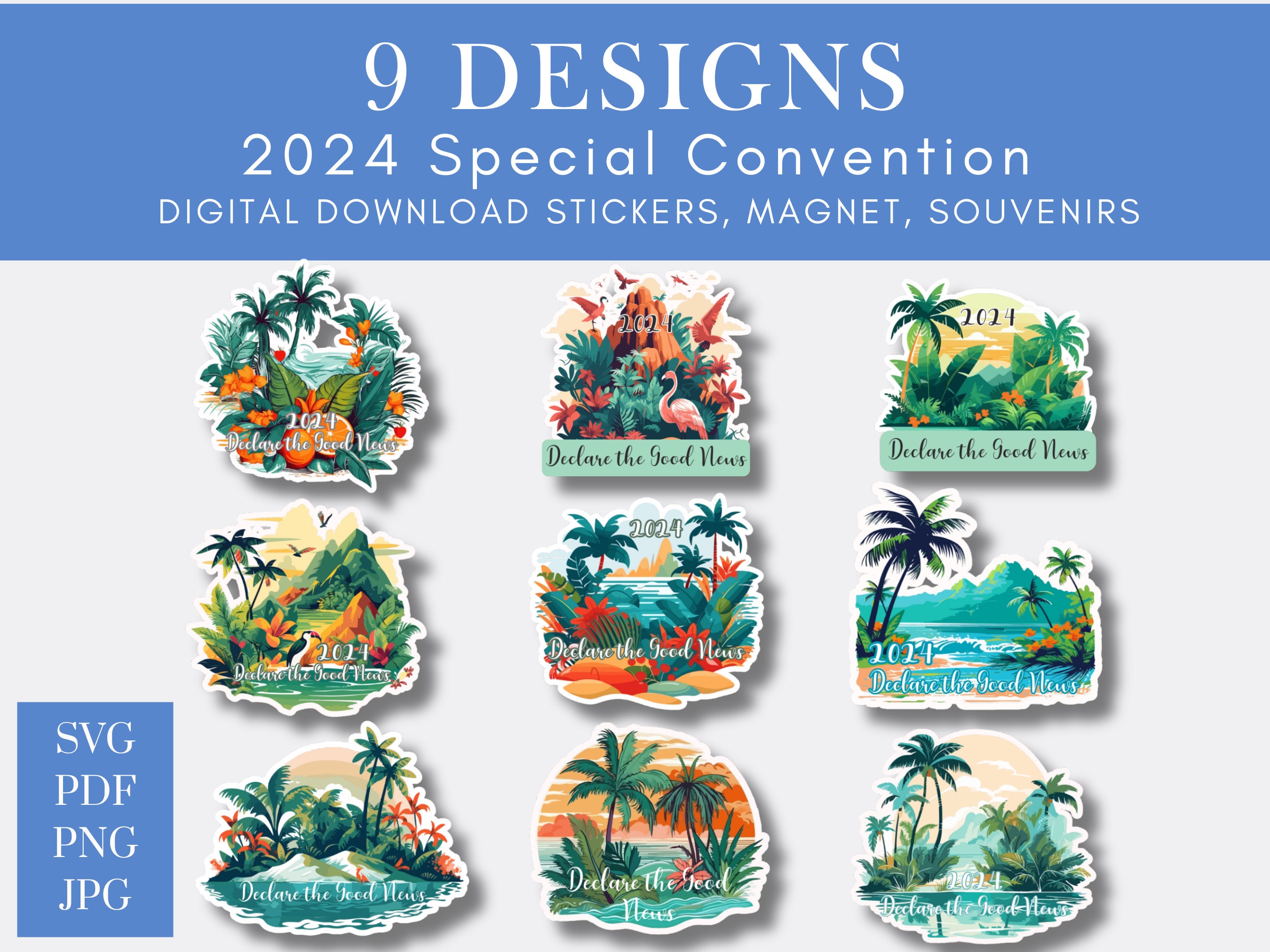 2024 Special Convention Stickers Instant Download Gift for Convention ...
