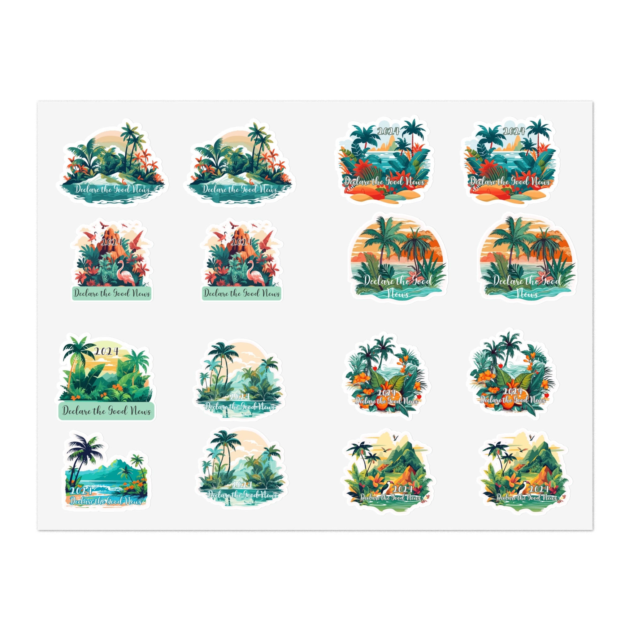 2024 Convention Tropical Sticker Sheets Declare the Good News Florida ...