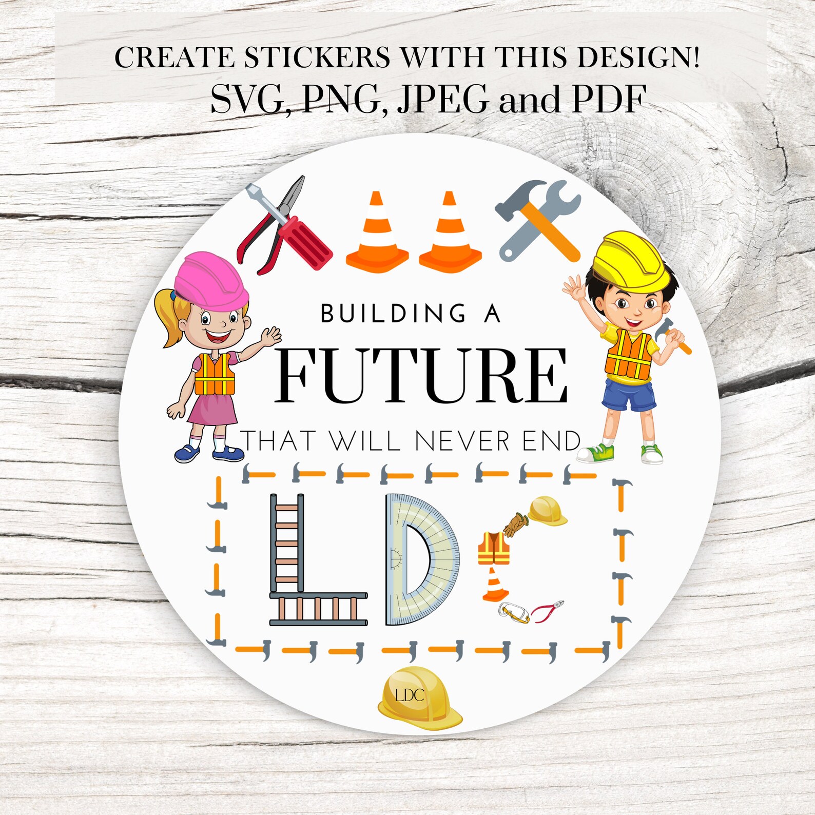 LDC Clipart Kids Clipart PDF Digital Download Printable Sticker Kingdom ...