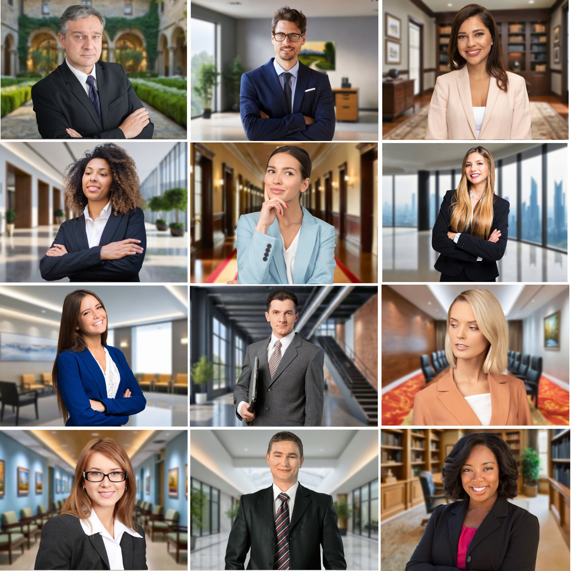 Modern Office Digital Background for Professional Headshot, 25 Soft ...