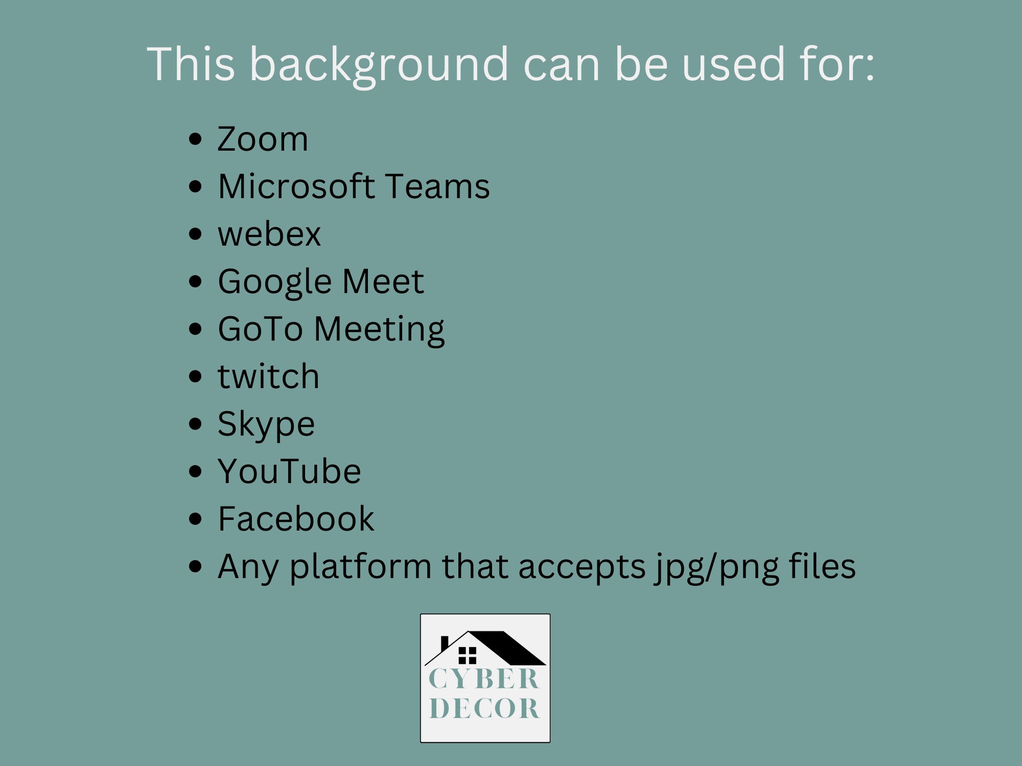 Virtual Background for Zoom, Virtual Meeting Background, Home Office ...