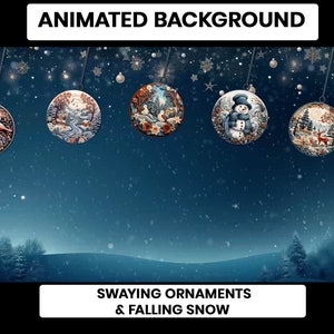 Christmas Holiday Animated Zoom Virtual Background, Winter Professional ...