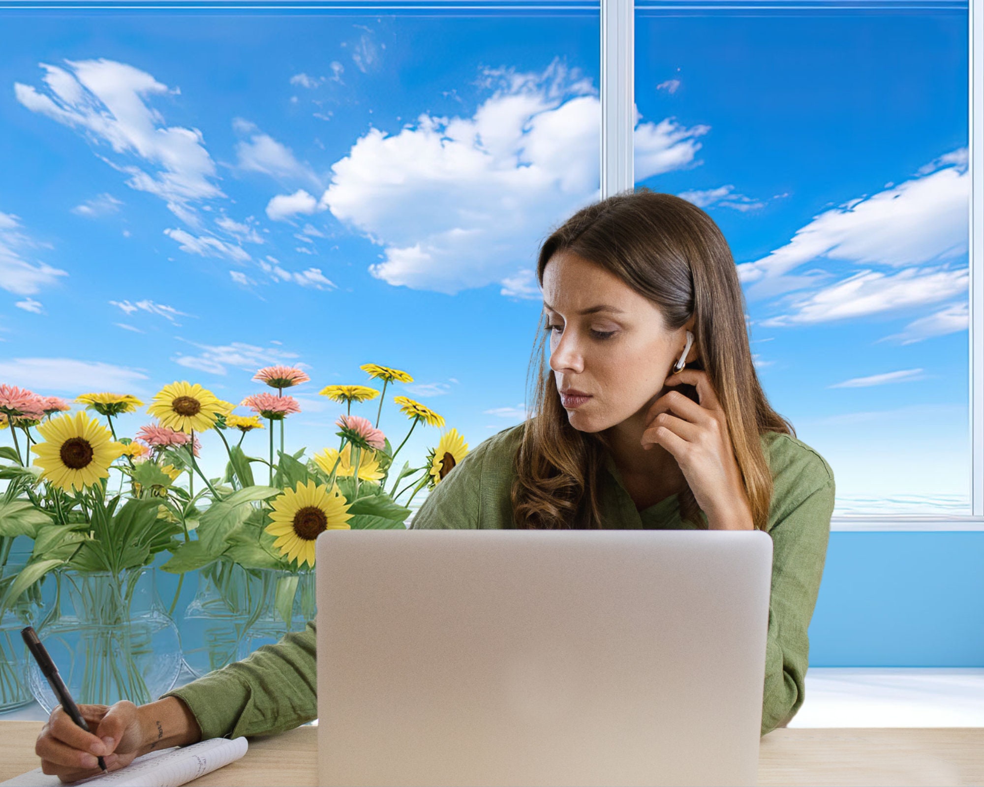 Zoom Background Botanical, Garden Backdrop, Zoom Work From Home Decor ...